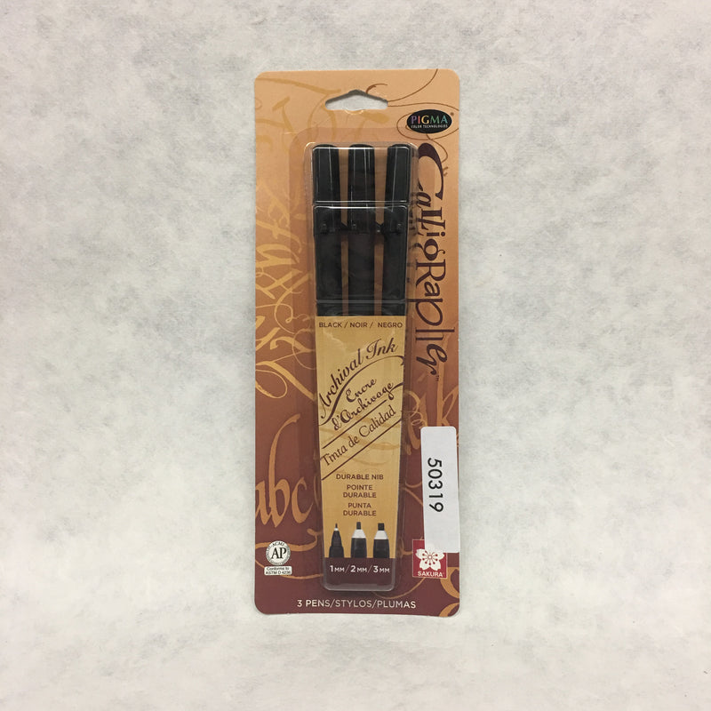 Pigma Calligrapher Black Assortment Pen Pack – Paper Tree - The Origami ...